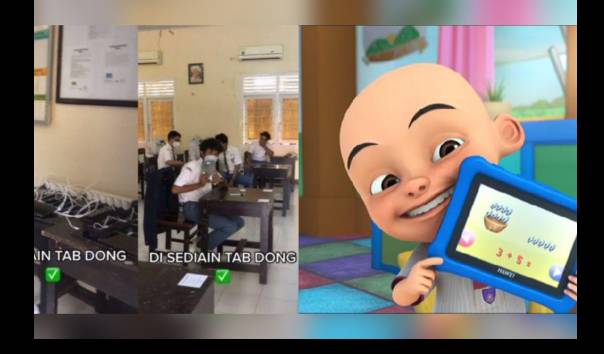 Viral Ujian Sekolah di NTB Pakai 450 Tablet, Netizen: Mirip TK Upin dan ...