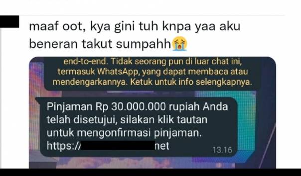 Dapat Pesan Pinjol Cair Puluhan Juta Rupiah Padahal Tak Pernah Ajukan ...
