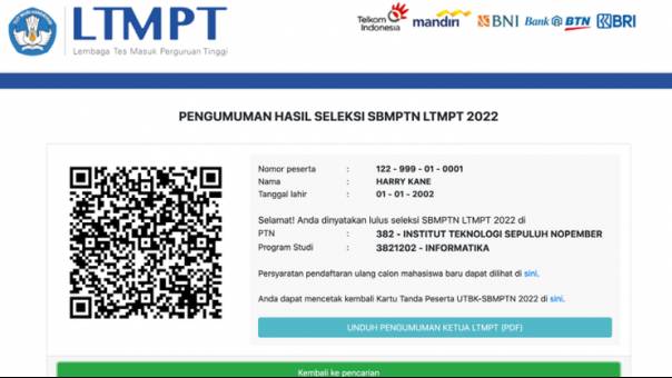 Cara Download Sertifikat UTBK-SBMPTN