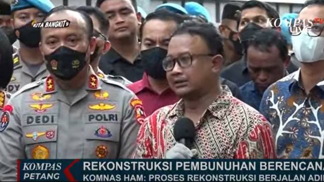 Cerita Komnas HAM soal Rekonstruksi di Rumah Dinas Ferdy Sambo: Ada Perbedaan Pengakuan Tersangka