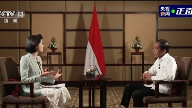 Video Wawancara Presiden Joko Widodo di Stasiun TV CCTV Betot Perhatian Publik China