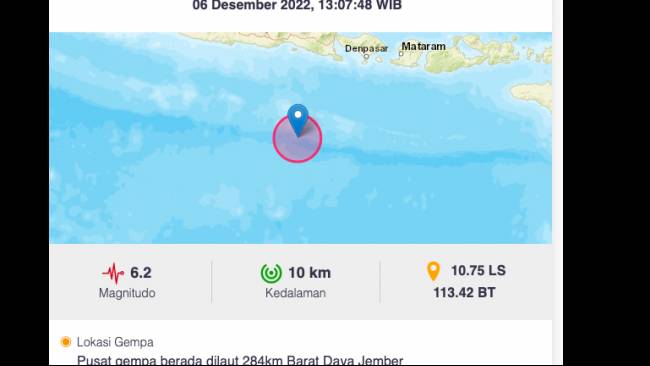 BPBD Malang dan Banyuwangi Sebut Belum Ada Laporan Kerusakan akibat Gempa Jember