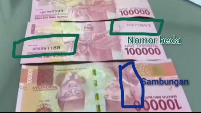 Waspada Peredaran Uang Mutilasi, Kenali 6 Ciri-cirinya