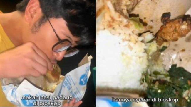 Viral Tiktoker Makan Nasi Padang di Bioskop, Cinema XXI: Melanggar Aturan