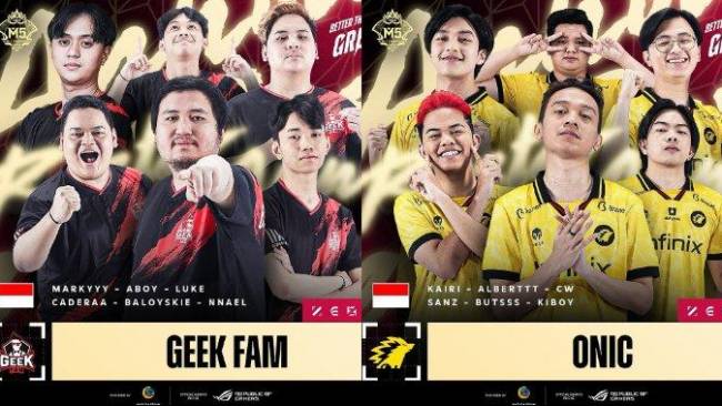 Jadwal Mobile Legends M5 World Championship: Geek Fam Lawan Tim Malaysia, Onic Ditantang BTR Sons