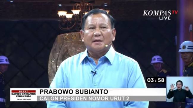 Tampil Apa Adanya, TKN Sebut Prabowo Tunjukkan Diri Bukan Aktor Watak saat Debat Perdana Capres