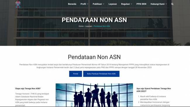 Cara Cek Data Non ASN di BKN Lewat HP, Klik bkn.go.id/layanan/pendataan-non-asn