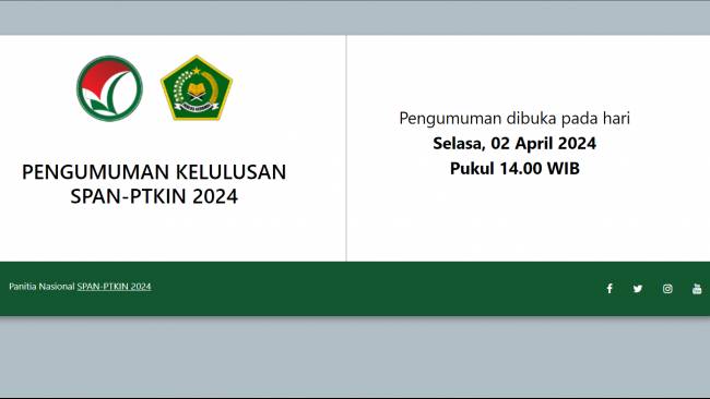 Pengumuman Hasil SPAN-PTKIN 2024 Besok Jam 14.00 WIB, Ini Link dan Cara Ceknya