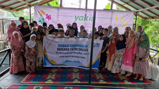YBM UP3 Palembang Berbagi Kebahagiaan bersama Rumah Yatim Kreatif Indonesia