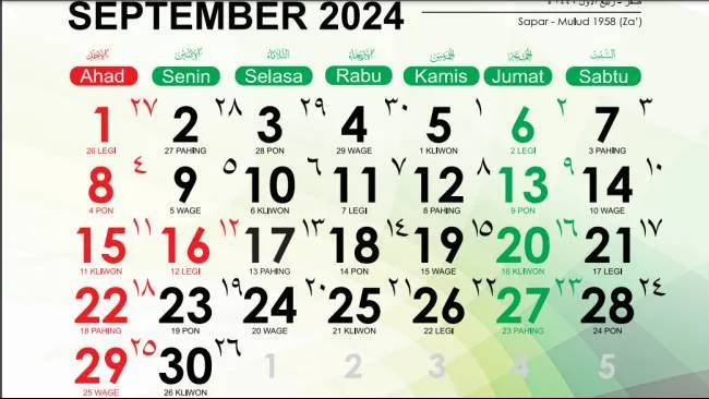 16 September 2024 Libur Apa? Ini Hari Besar Nasional dan Internasional ...