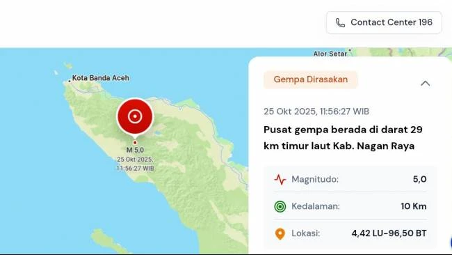 BMKG Ungkap Penyebab Gempa Magnitudo 5,0 di Nagan Raya Aceh: Akibat ...