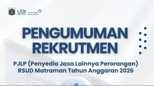 RSUD Matraman Buka Rekrutmen PJLP Tahun 2026 untuk Petugas Keamanan dan ...