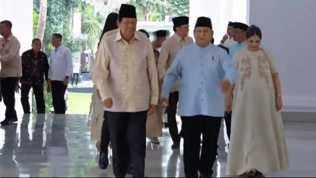 Open House di Istana: Prabowo Terima SBY dan Keluarga, Jokowi ...