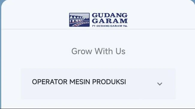 Lowongan Kerja Gudang Garam 2026, Ini Kualifikasi dan Link Pendaftarannya